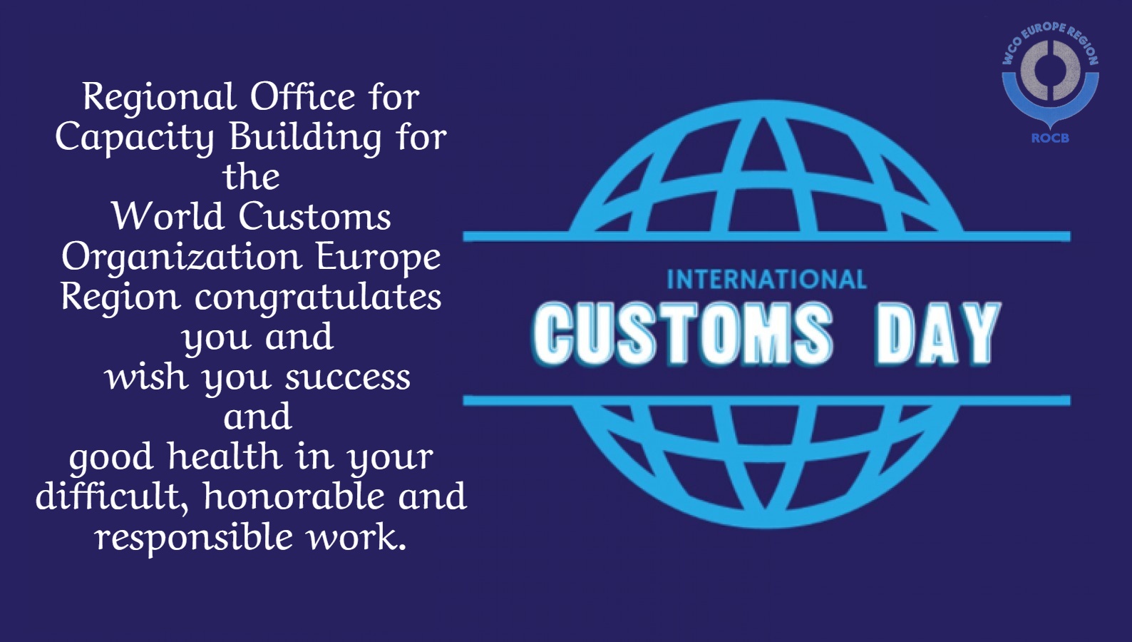 Happy International Customs Day!